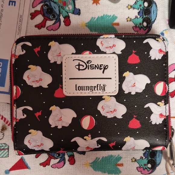 Loungefly | Bags | Loungefly Disney Dumbo Kids Wallet Black And Red ...